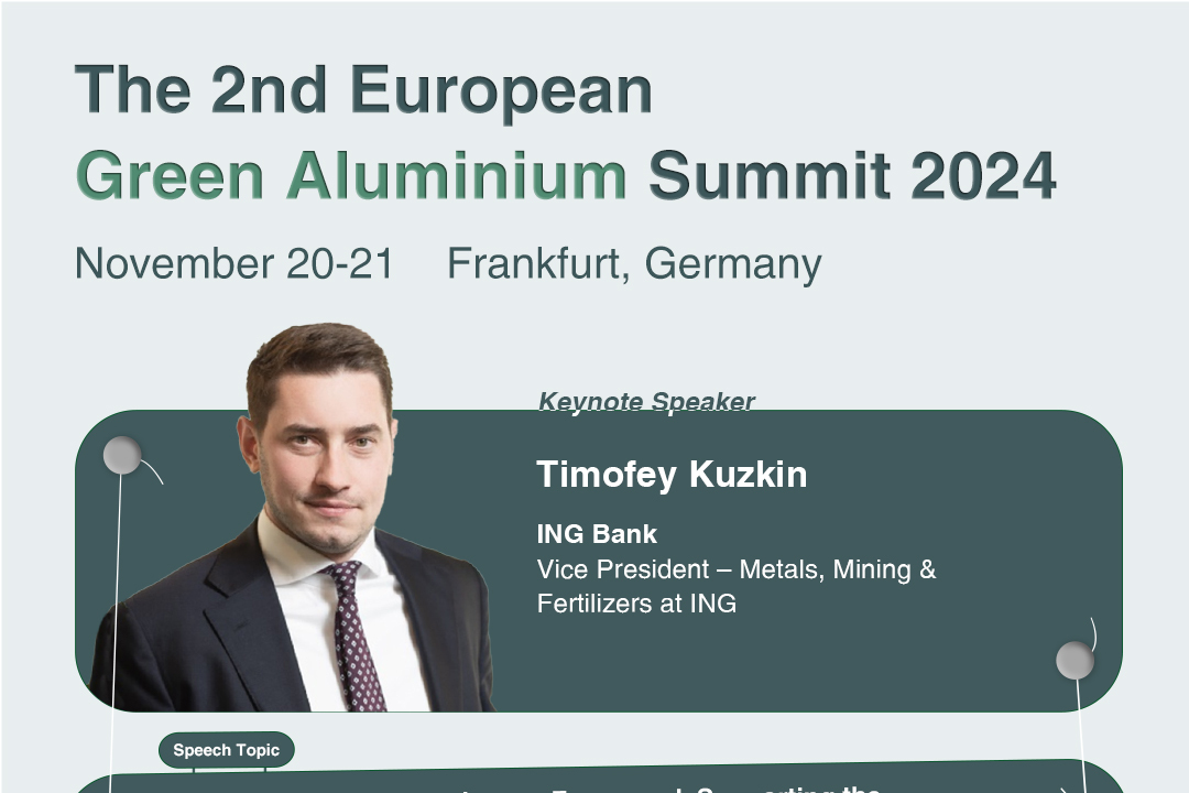 ING Bank will be speaking at European Green Aluminium Summit 2024